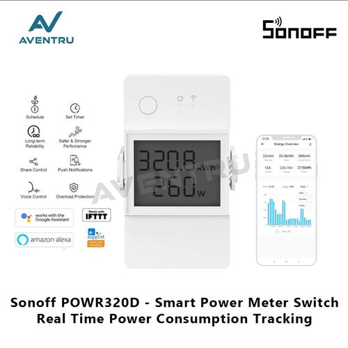 Jual SONOFF POW Elite 20A Smart Home Watt Power Monitor Meter POWR320D ...