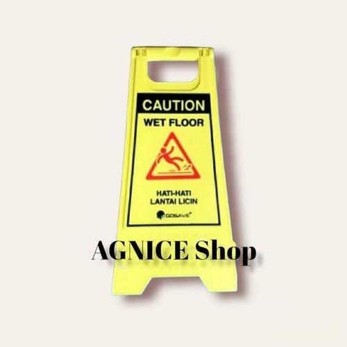 Jual Papan Peringatan Lantai Licin Basah Safety Sign CAUTION WET FLOOR ...