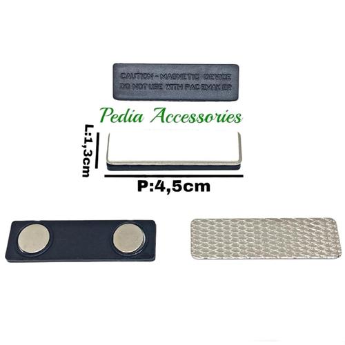 Jual Magnet Nama Dada Name Tag Caution Plastik Model Rata 4.5cmx1.3cm ...