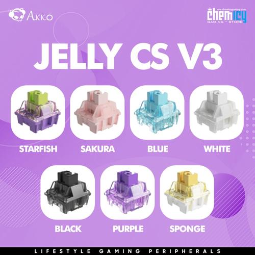 Jual Akko CS V3 Jelly Switch for Mechanical Keyboard (1 Box) - Jelly White - Jakarta Pusat ...