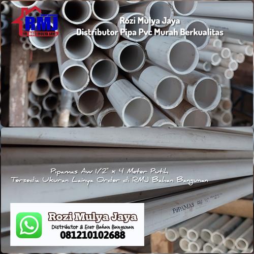 Jual Pipa Pvc Pipamas Aw 1/2" x 4 Meter Putih - Jakarta Barat - RMJ ...