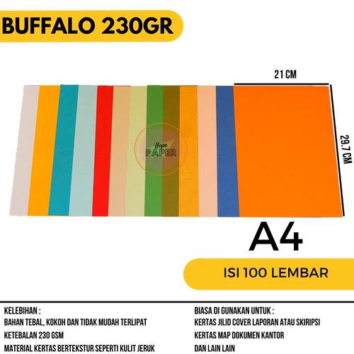 Jual Buffalo A4 isi 100 lembar / Kertas Jilid A4 Buffalo / Kertas Cover ...