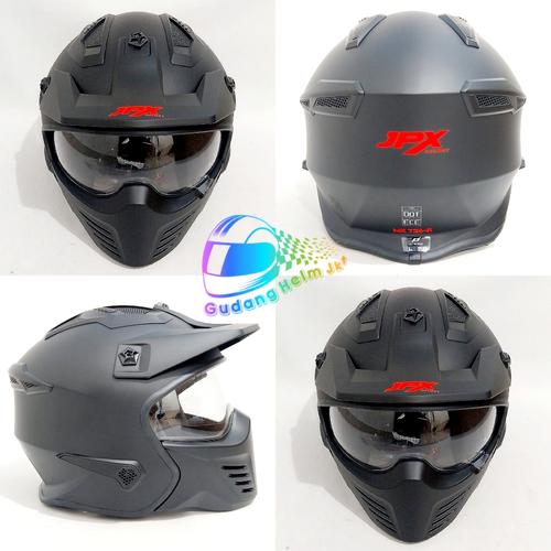 Jual Helm Fullface JPX Mx 726 R Polos BLACK DOFF/RED VISOR CLEAR - HD(Visor Clear), L - Jakarta ...