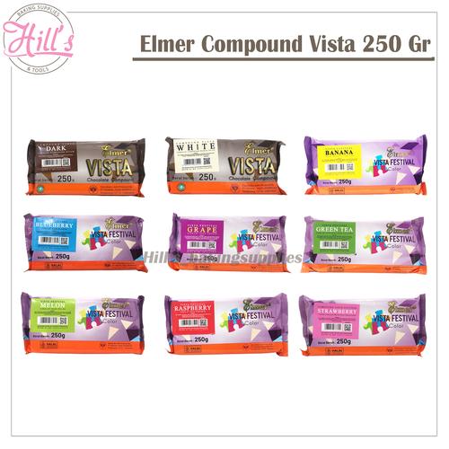 Jual ELMER COMPOUND VISTA 250 GR CHOCOLATE DARK WHITE COLOR COKLAT ...