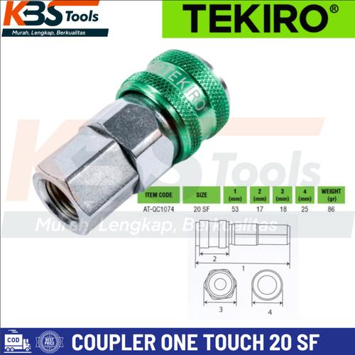 Jual Tekiro Air Quick Coupler SF 20 One Touch Sambungan Selang Angin ...