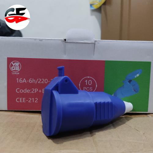Jual CEE 212 2POLE 16A Industrial Mobile Mounting Socket 2pin 2 pin ...