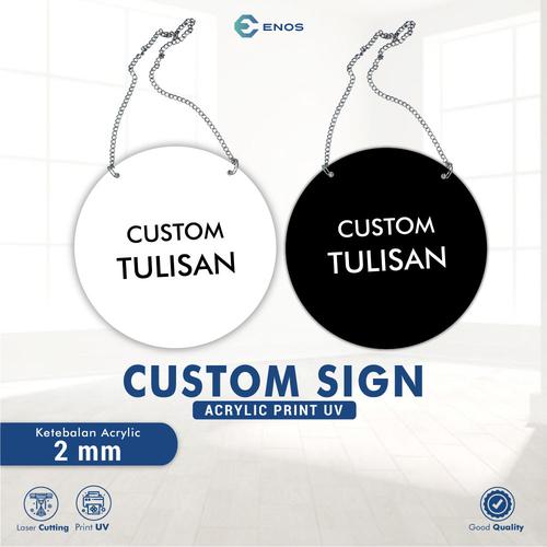 Jual SIGN CUSTOM TULISAN / SIGNAGE BOARD ACRYLIC /PAPAN GANTUNG RANTAI ...