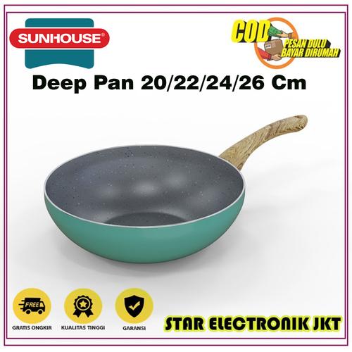 Promo SUNHOUSE Marble Clover Deep Pan 20/22/24/26 Cm - 20 CM - Jakarta ...