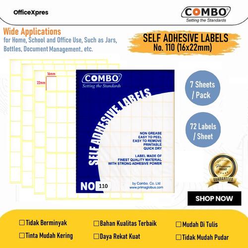 Jual Stiker Label No.110 16x18mm / Self Adhesive Labels 110 / Label ...