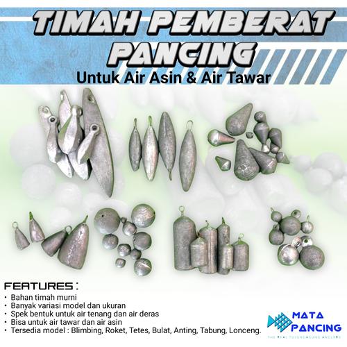 Jual Timah pemberat pancing kiloan 1kg banyak model dan ukuran ...