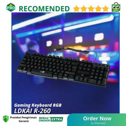 Jual LDKAI Gaming Keyboard RGB LED Wired - R260 untuk pc dan laptop ...