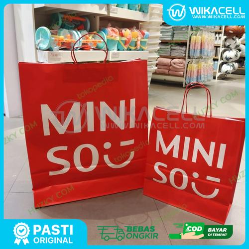 Jual Miniso Paper Bag Red - Medium - Kota Malang - WIKACELL | Tokopedia