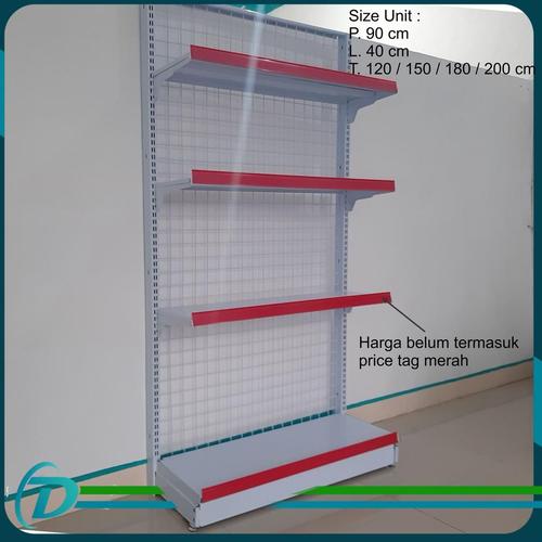 Jual Rak Minimarket Standar Single - Rak Wall Gondola - Rak Satu Sisi ...