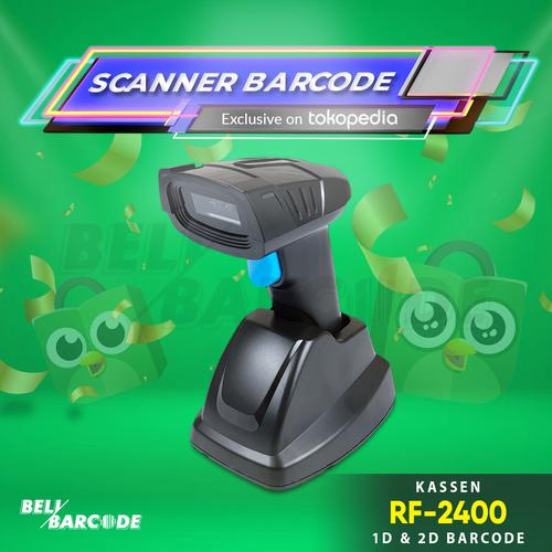 Promo SCANNER BARCODE WIRELESS KASSEN RF 2400 1D 2D QR CODE E-FAKTUR ...
