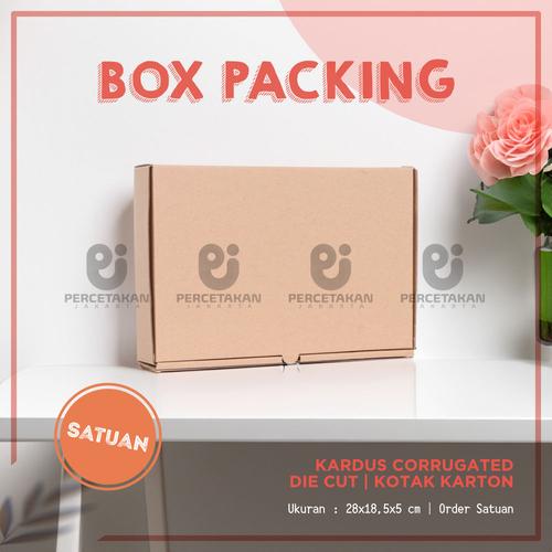 Jual KARDUS CORRUGATED 28x18x5 CM | DIE CUT | KOTAK KARTON | BOX PACKING - Box Polos - Kota ...