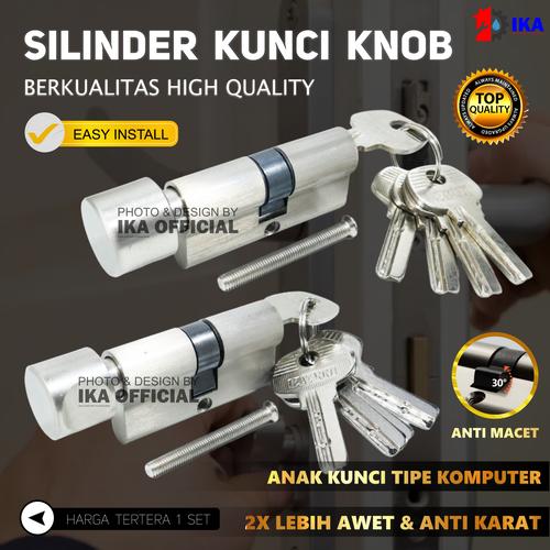 Jual Silinder kunci pintu rumah knob Cylinder Knob Putar Gagang Pintu - slinde knob bsr - Kota ...
