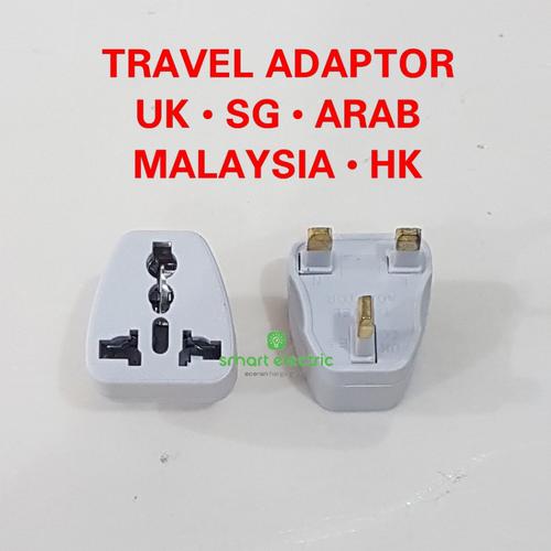 Jual Travel Adaptor UK SG Arab Malaysia Colokan Luar Negeri Kaki 3 Tipe ...