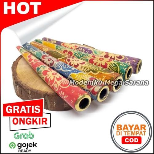 Jual Ready || Pipa Once Rokok Kayu Kopi Batik Lubang Universal - Biru ...