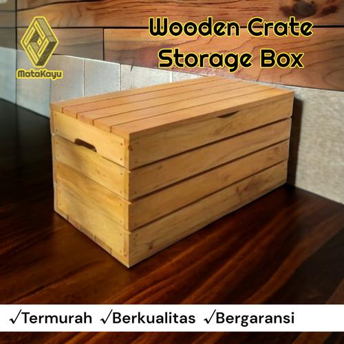 Jual Wooden crate kotak peti kayu tutup storage box penyimpanan kursi ...