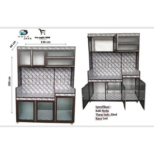 Jual Rak Lemari Kompor 6 Pintu/Rak Kompor tiang holo/Rak alumunium/FREE ...