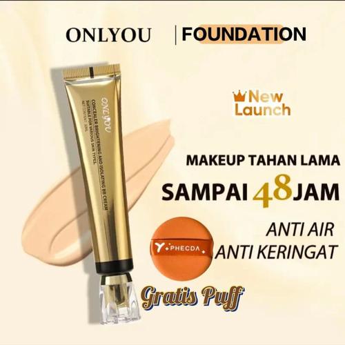 Jual ONLYOU Foundation/Concealer (Free Puff) Cream Pelembab Wajah - Kab ...