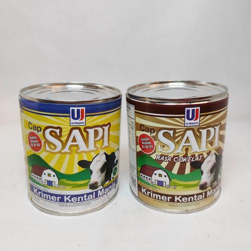 Jual Ultra Jaya cap SAPI Susu Krimer Kental Manis 375 gr - Putih - Kota ...
