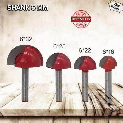 Jual Mata Profil Kayu Setengah Lingkaran 6 MM SHANK CNC Tools Round ...