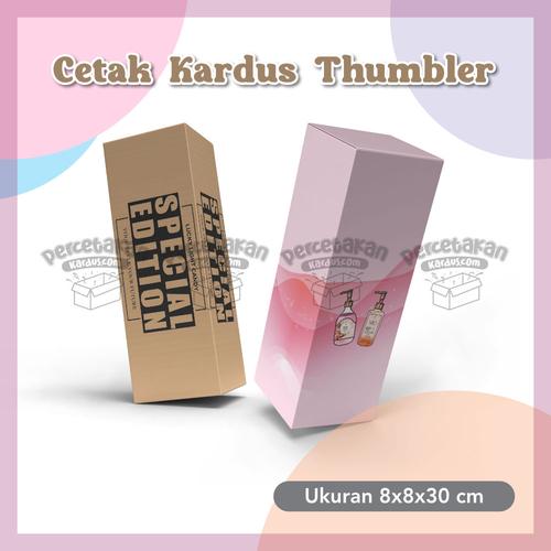 Jual Cetak BOX BOTOL 8x8x30 cm FC Custom Desain/Logo Dus Packing Botol ...