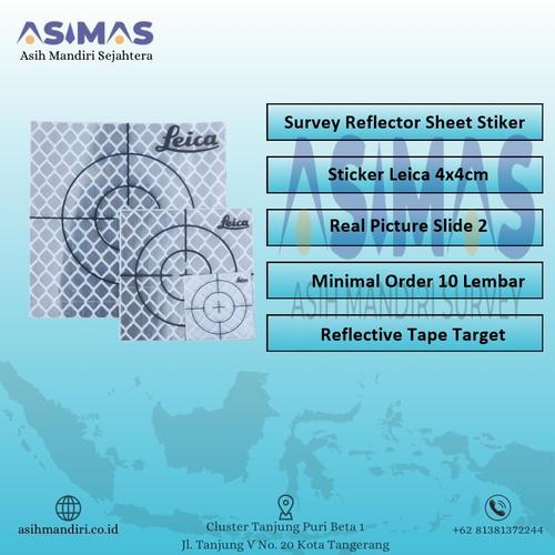 Jual Survey Reflector Sheet Stiker Reflective Tape Target Sticker 4x4 ...