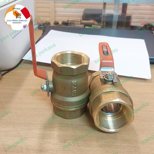 Jual BALL VALVE KITZ 1 1/2" INCH KUNINGAN (ASLI) / Ball Valve Kitz ...