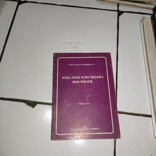 Jual BUKU ASAS -ASAS ILMU NEGARA DAN POLITIK PROF DR WIRJONO ...
