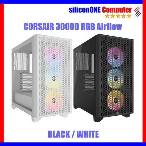 Jual Corsair 3000D RGB Airflow Mid Tower Case 3xAR120 RGB Fan - Putih ...