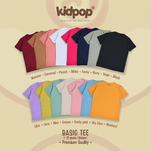 Jual Kaos Polos Anak Cotton 30s Baju Kaos Kids Unisex umur 1-12 tahun ...