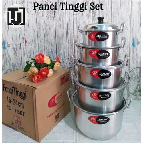 Jual Panci Set Jawa Isi 5 Pcs/ Panci Tinggi Alumunium Tebal Jawa ...