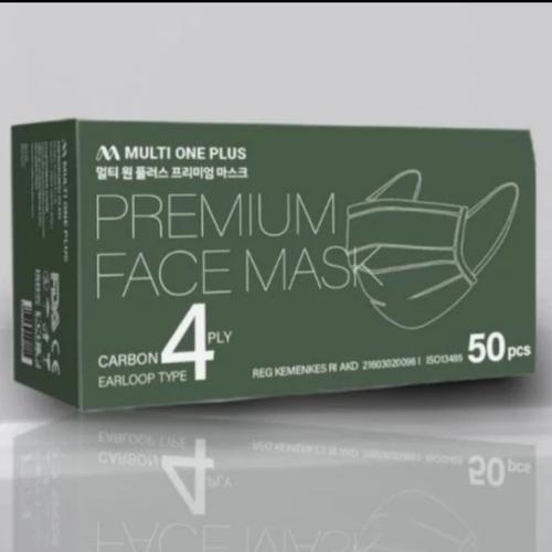 Jual Masker 4 ply Premium Carbon Multi One Plus 4ply medis kemenkes ...