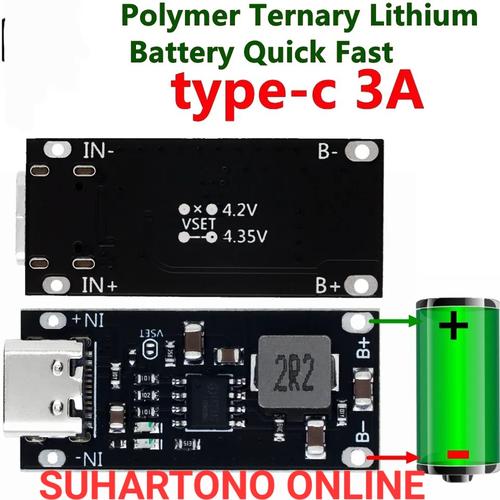 Jual Modul Fast Charging IP2312 USB TYPE C 3A Polymer Ternary Lithium ...