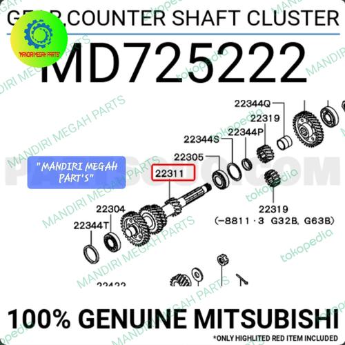 Jual GIGI SUSUN/COUNTER GEAR L300 DIESEL NEW/KUDA DIESEL L039 2,5CC ...