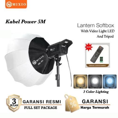 Promo MIXIO - ZM-101 Lantern Softbox (25.5") with Lampu Video Light LED ...
