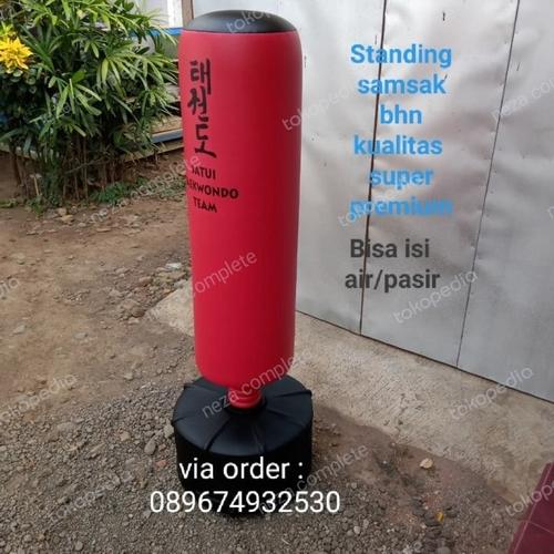 Jual standing samsak portable isi air/pasir punching boxing km - Kota ...