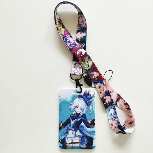 Jual Genshin Impact ID Card Holder Lanyard 8 Furina Name Tag Gantungan ...