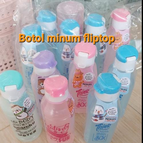 Jual Botol Minum Anak Fliptop Segi Takuma Plastik 550 ml Murah - Bulat ...
