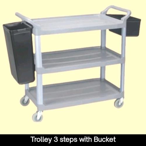 Jual Trolley Resto 3 tingkat Trolley HORECA dengan 2 bucket atau Tanpa ...