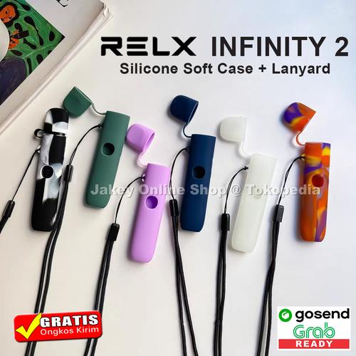 Jual RELX INFINITY 2 CASE SILICONE CASING SOFT CASE PREMIUM + LANYARD ...