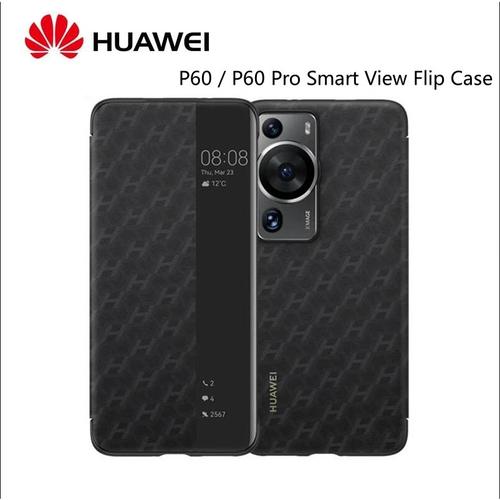 Jual Original Huawei P60 Pro Leather Case Smart View Flip Case ...