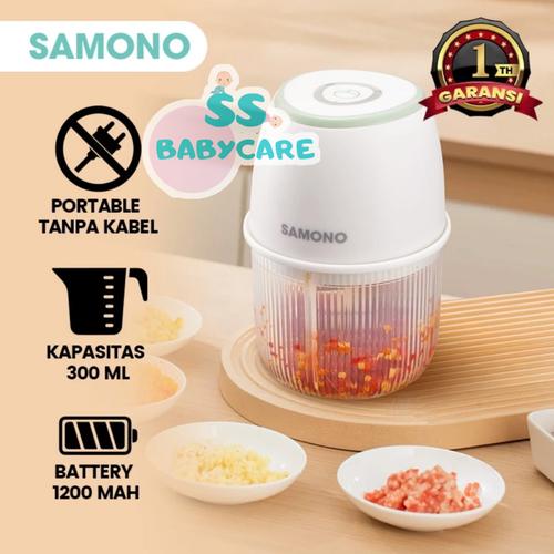Jual SAMONO Mini Food Processor 300ml - Blender Portable Mini Chopper ...