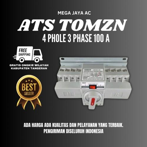 Jual ATS TOMZN 4 POLE 3 PHASE 100 A - Kab. Tangerang - Jaya Mega Listrik | Tokopedia
