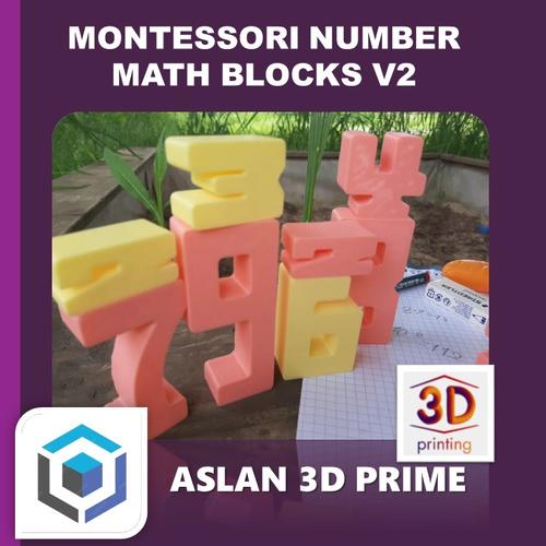 Jual MONTESSORI NUMBER MATH BLOCKS V2 EDUCATION TOY Custom Color 3D ...