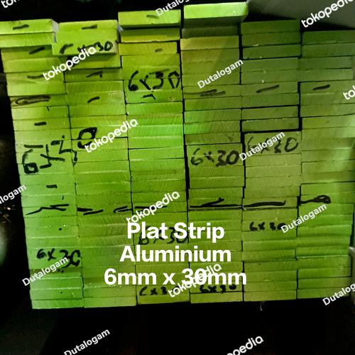 Jual plat strip aluminium 6mm x 30mm x 1000mm / plat strip alumunium ...