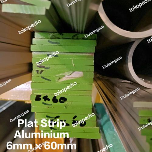 Jual plat strip aluminium 6mm x 60mm x 1000mm / plat strip alumunium ...