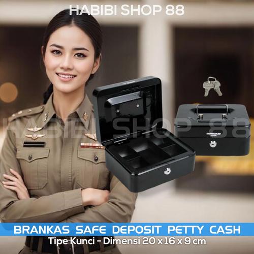 Jual Brankas Money Safe Deposit Box Uang Cash Petty Cash - Hitam ...
